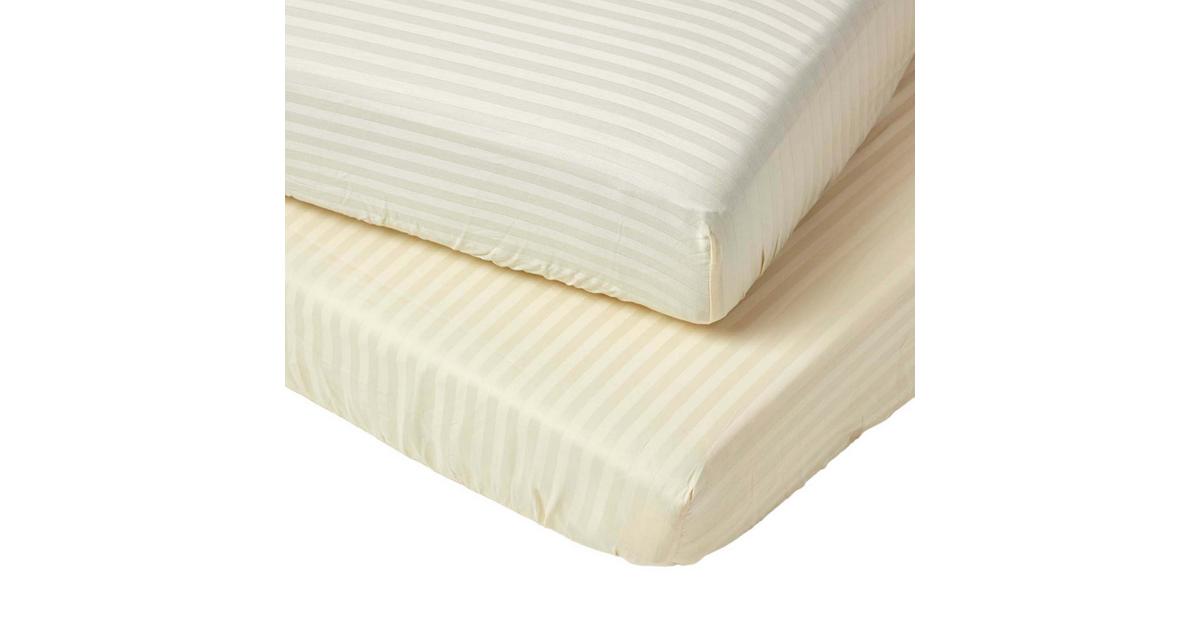Homescapes DAMAST-SPANNBETTLAKEN 2er-Set für Babybett, 60/120 cm online ...