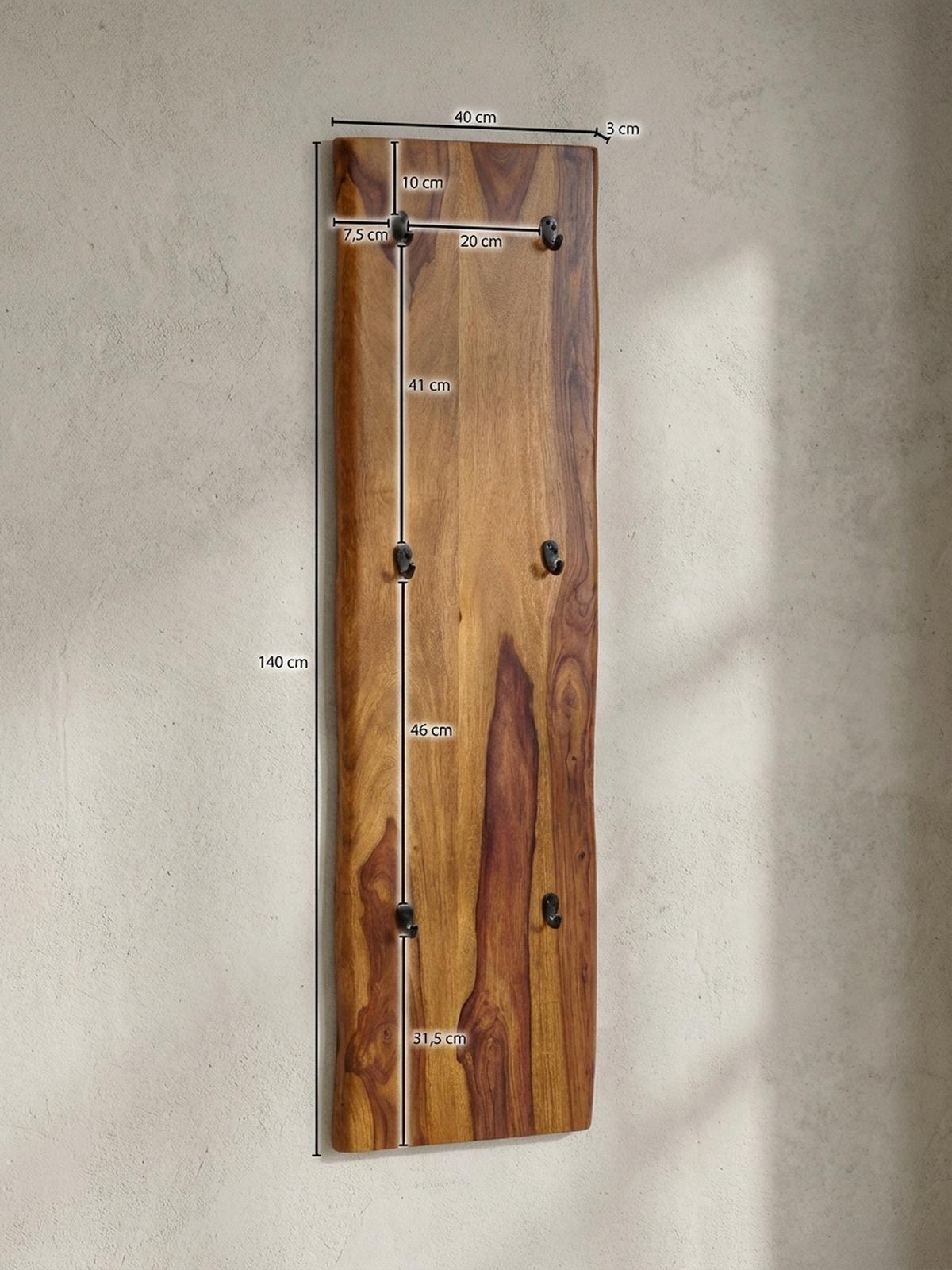 KADIMA DESIGN WANDGARDEROBE Massivholz Metall Modern mit Baumkante und ...