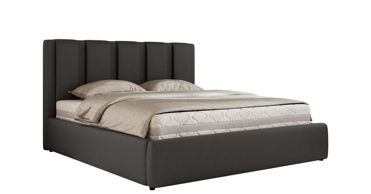 MKS POLSTERBETT SAVINO CLASSIC 160/200 - Grau Kunstleder - Schaum ...