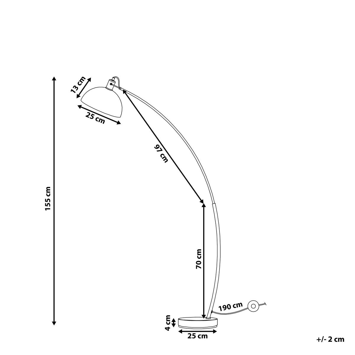 Beliani STEHLAMPE Dintel 25/25/155 cm online kaufen mömax