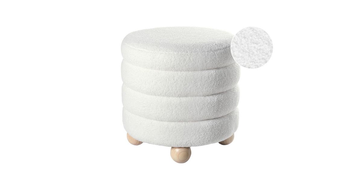Beliani POUF Cremeweiß Chilly online kaufen mömax