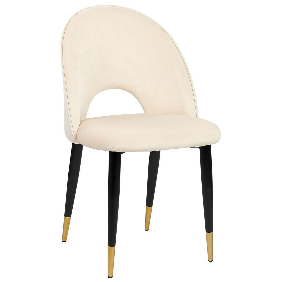 Beliani ESSZIMMERSTUHL 2er-Set Samtstoff Beige Magalia online kaufen mömax
