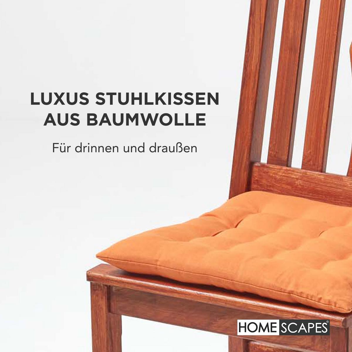 Homescapes STUHLKISSEN terracotta 40/40/6,5 cm online kaufen mömax