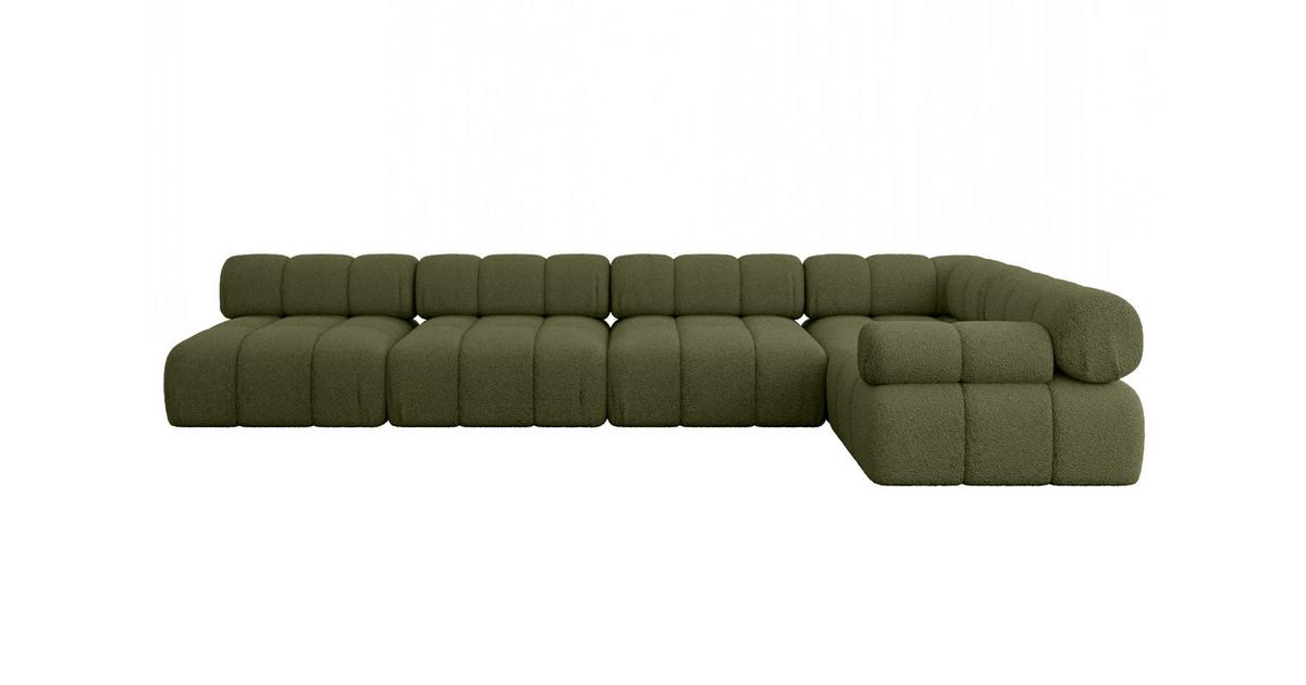 ALTDECOR ECKSOFA modulares Sofa Mende-L3 - 380x190x70 cm Grün Bouclé ...