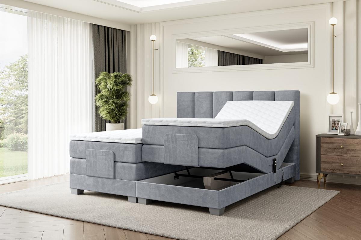 ALTDECOR BOXSPRINGBETT elektrisch verstellbar mit 2 Matratzen H4 ...