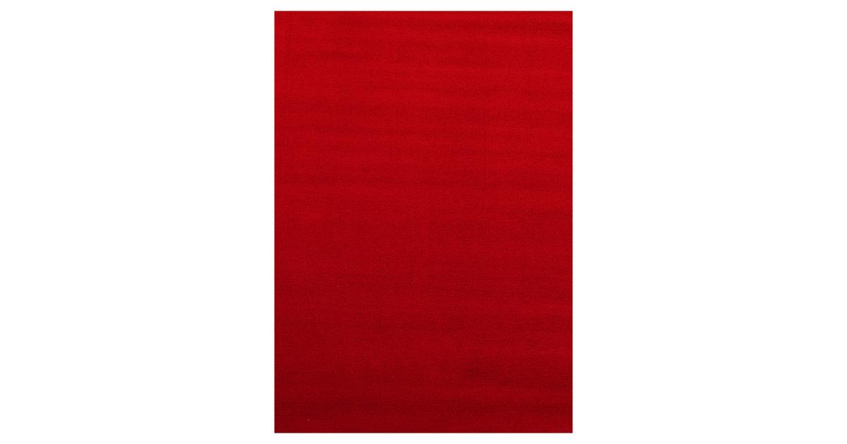 KADIMA DESIGN TEPPICH Kurzflor Waschbar LECH in Rot, einfarbig, 200 x ...