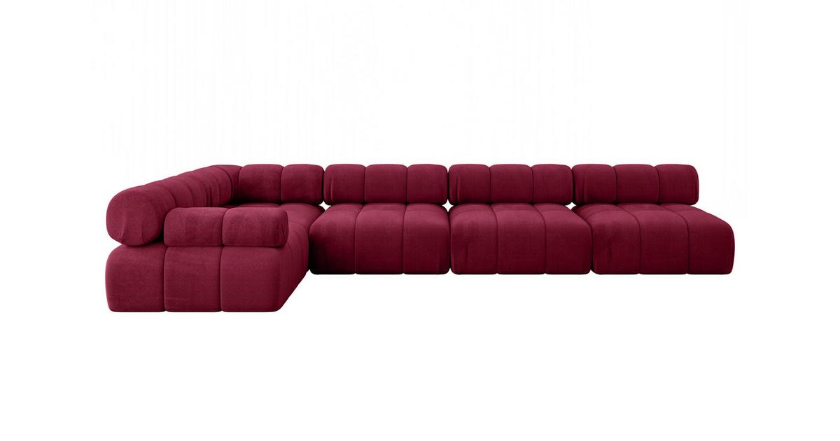 ALTDECOR ECKSOFA modulares Sofa Mende-L3 - 380x190x70 cm Bordeauxrot ...