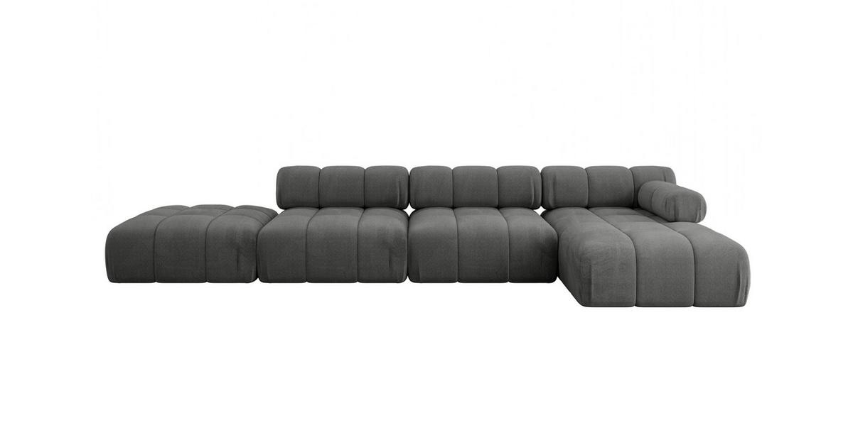 ALTDECOR ECKSOFA modulares Sofa Lizur-L2 - 380x160x70 cm Dunkelgrau ...