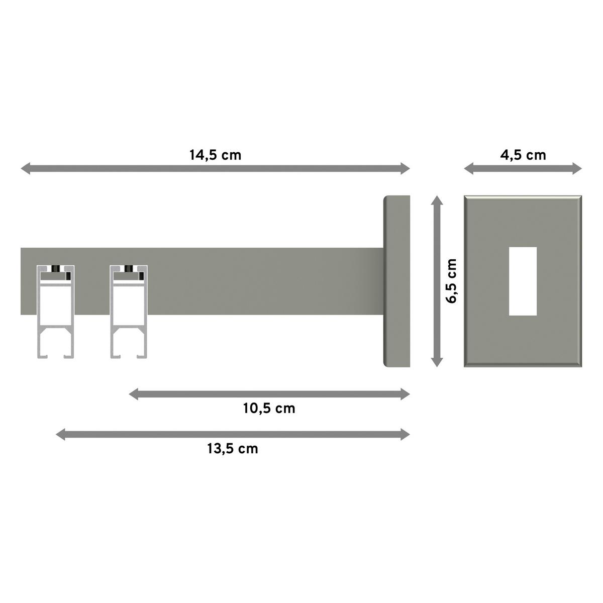 INTERDECO GARDINENSTANGE INNENLAUF Smartline Conex 200 cm, 2-läufig ...