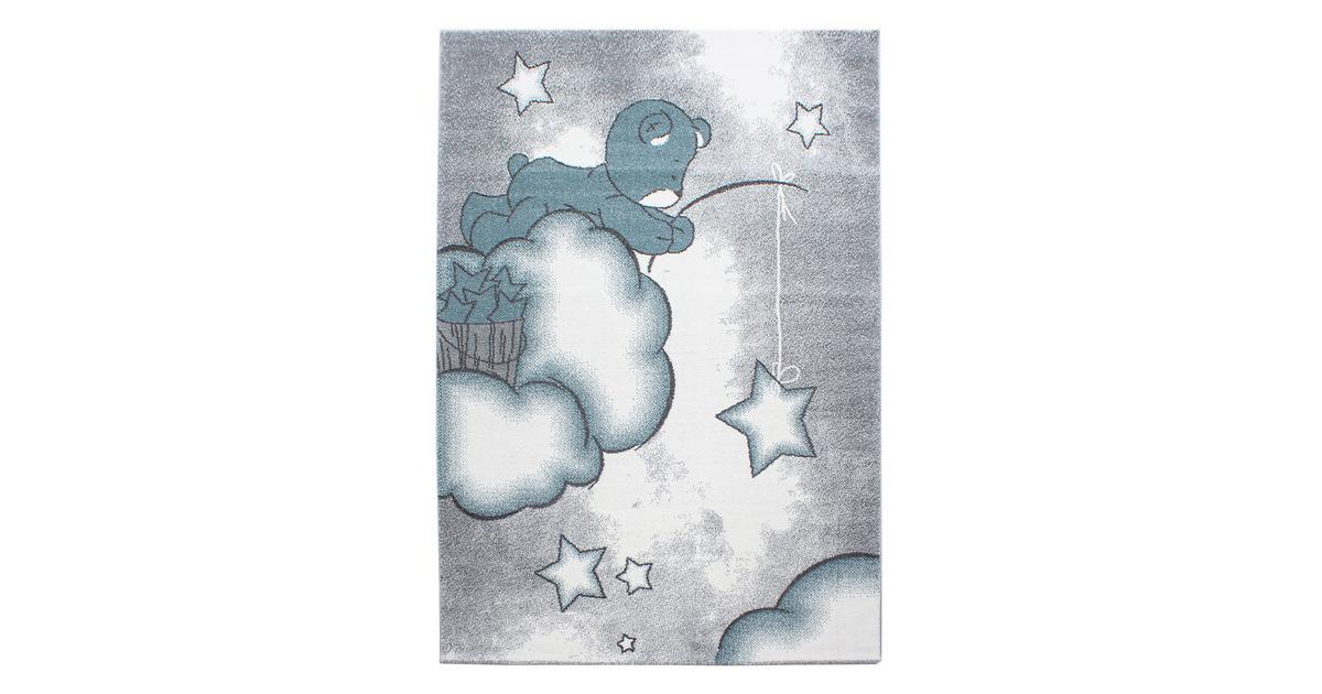 KADIMA DESIGN KINDERTEPPICH TASNA, mit Bären-Motiv, Blau, 140 x 200 cm ...