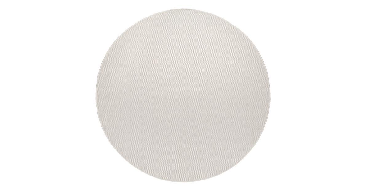 KADIMA DESIGN FLACHWEBTEPPICH, einfarbig, aus Polypropylen, Creme, Ø ...