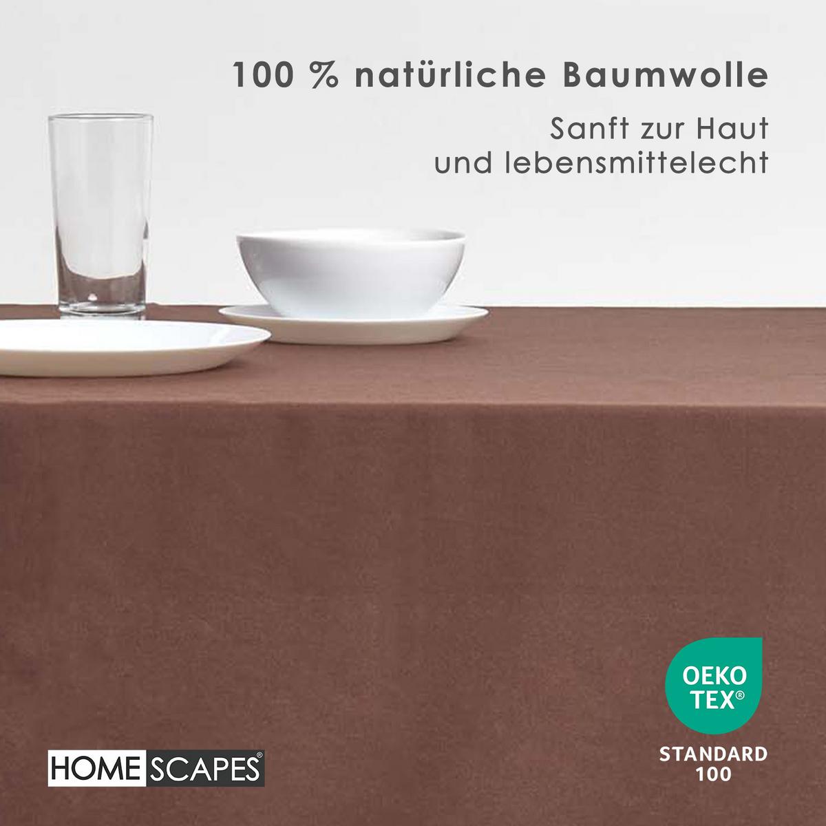 Homescapes TISCHDECKE braun 137/137 cm, 100% Baumwolle online kaufen mömax