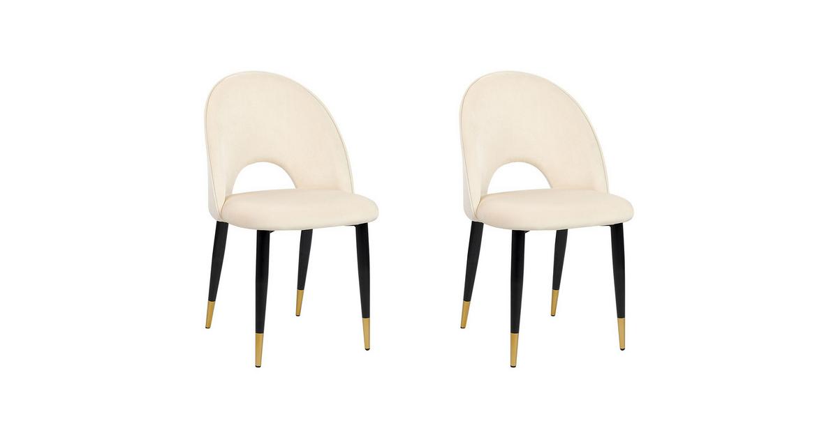Beliani ESSZIMMERSTUHL 2er-Set Samtstoff Beige Magalia online kaufen mömax