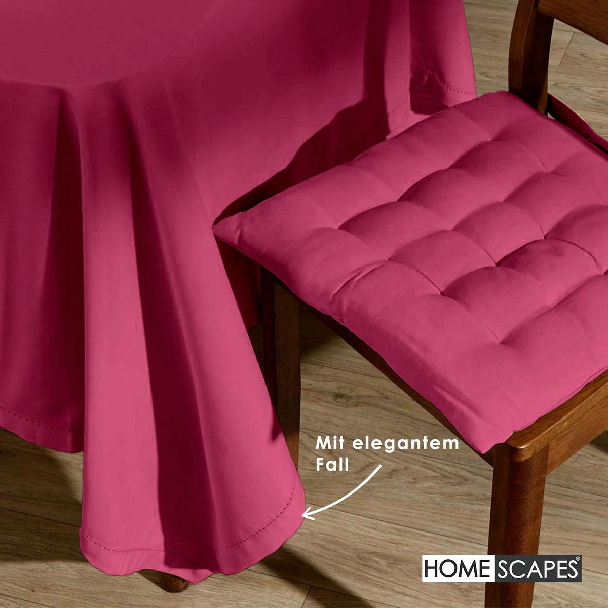 Homescapes TISCHDECKE weinrot 137/178 cm, 100% Baumwolle online kaufen ...