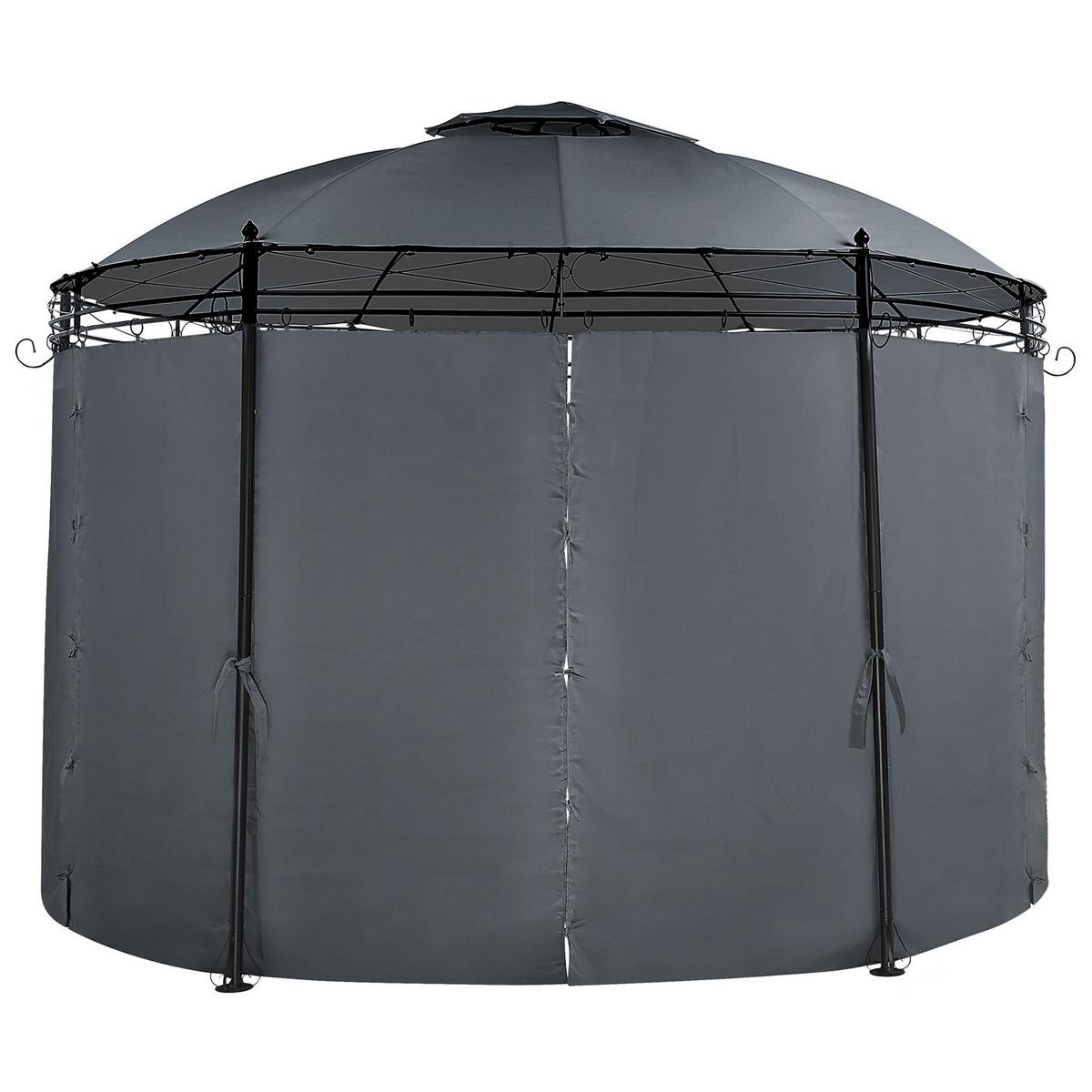 Beliani PAVILLON Stahl graphitgrau ⌀ 368 cm Safara online kaufen mömax