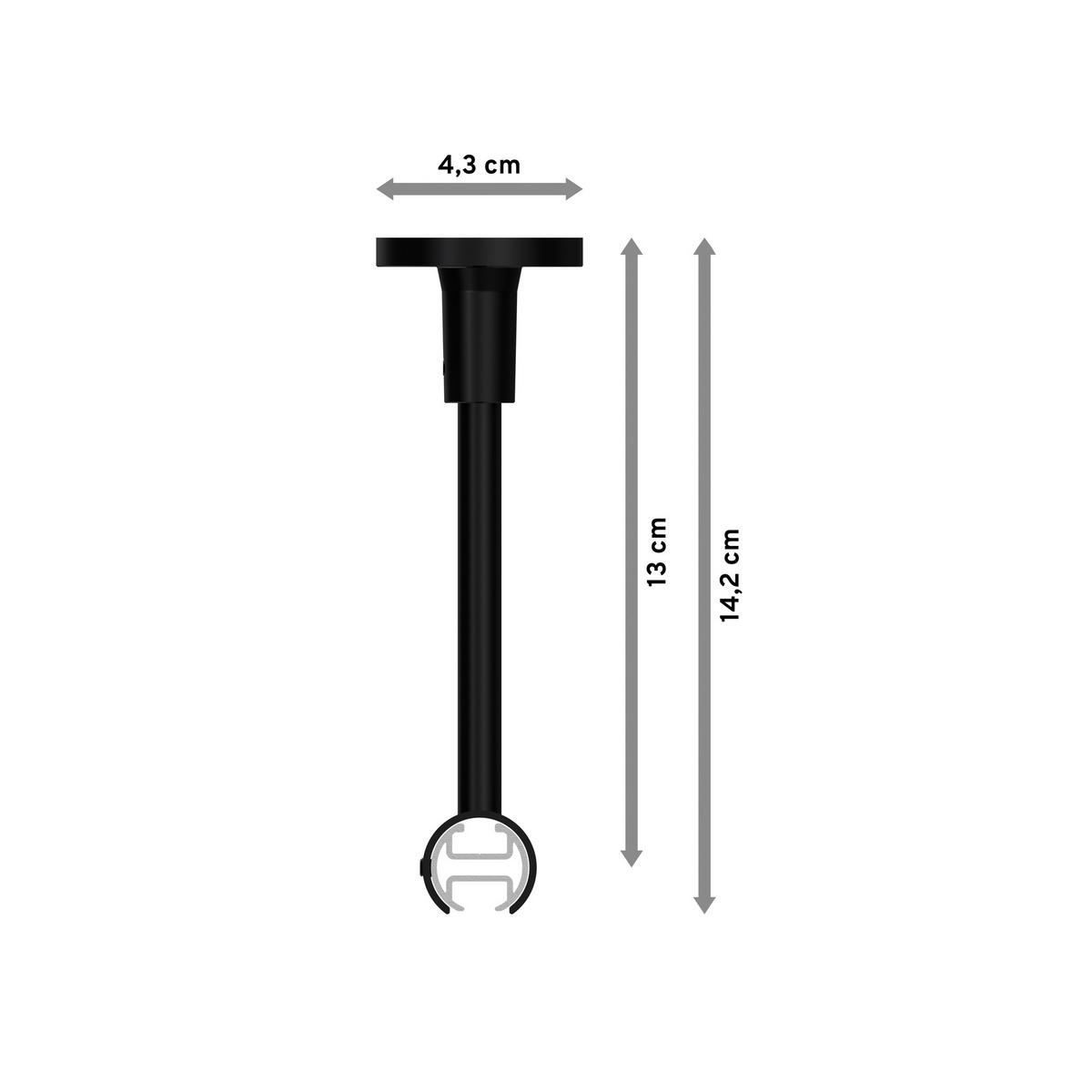 INTERDECO GARDINENSTANGE INNENLAUF Sonette Mavell 100 cm, 1-läufig, 20 ...
