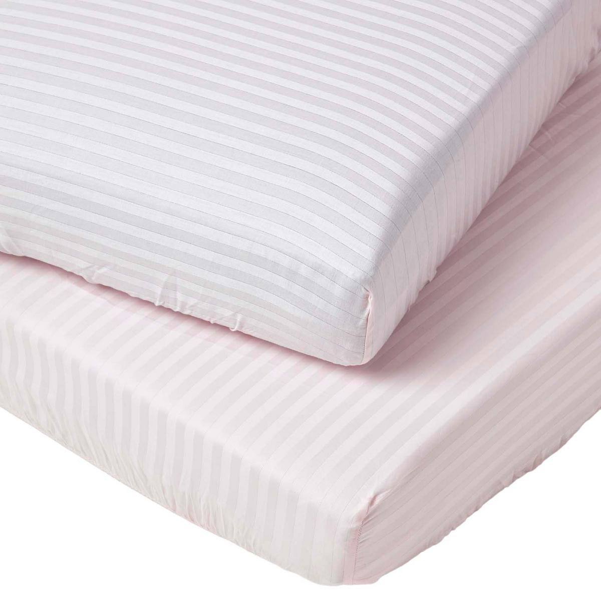 Homescapes DAMAST-SPANNBETTLAKEN 2er-Set für Babybett, 60/120 cm online ...