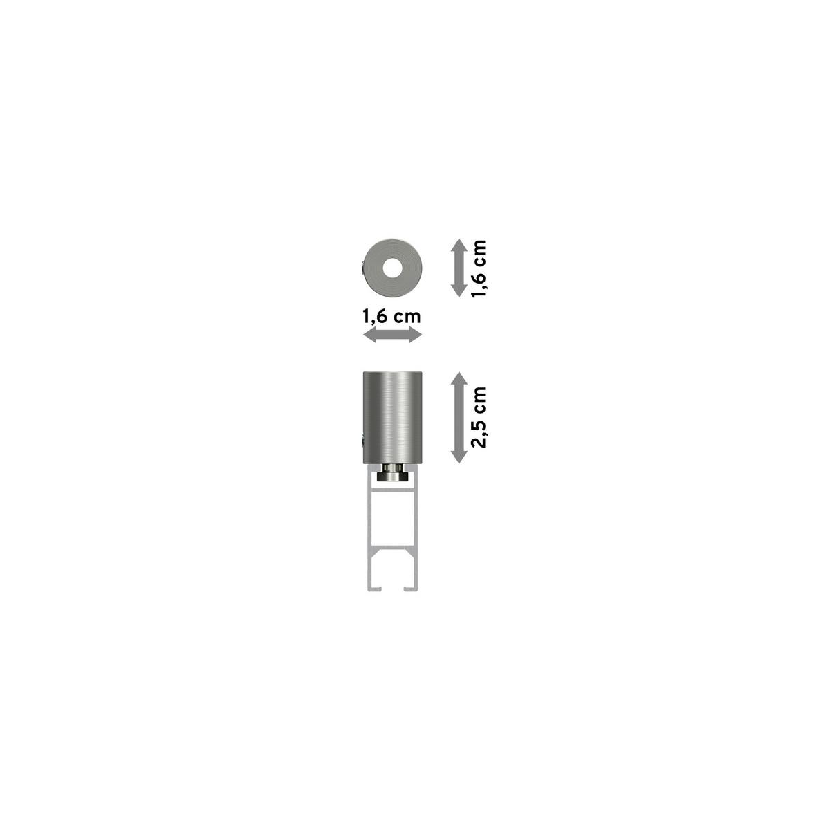 INTERDECO GARDINENSTANGE INNENLAUF Sonius Conex 160 cm, 1-läufig, 14x35 ...
