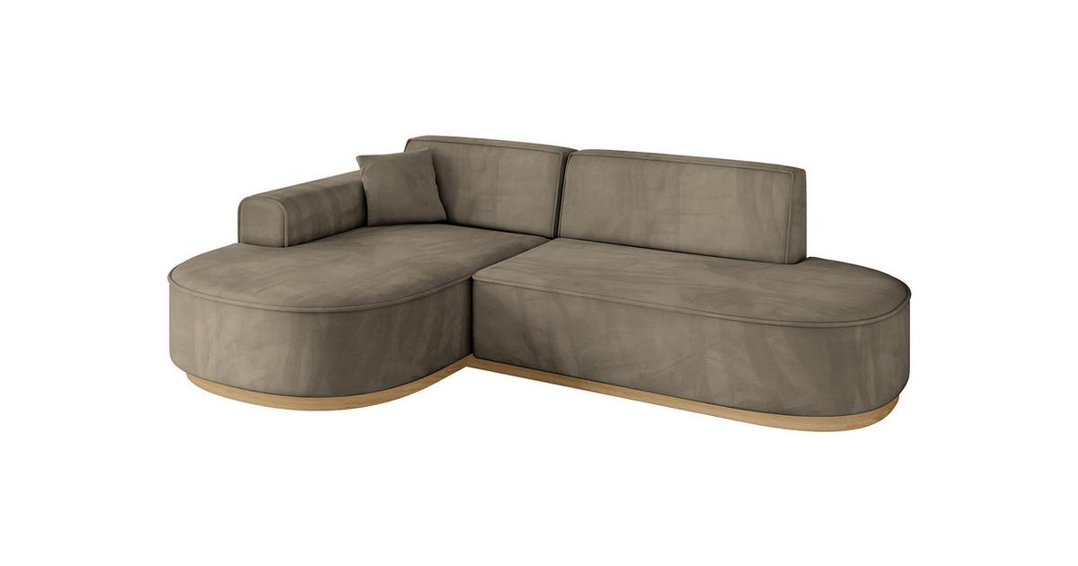 ALTDECOR ECKSOFA Ottomane Links MARI-L1-v2 - 243x171x83 cm Dunkelbraun ...