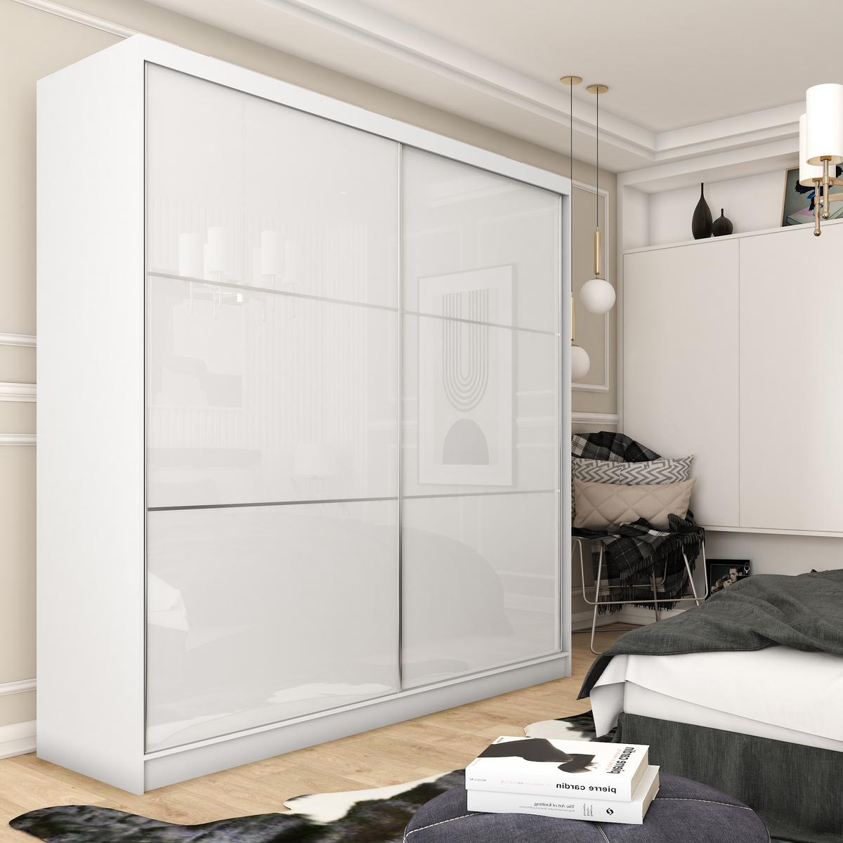 MASSENO SCHWEBETÜRENSCHRANK VITALE 200/216/61 cm 2-türig Weiß online ...