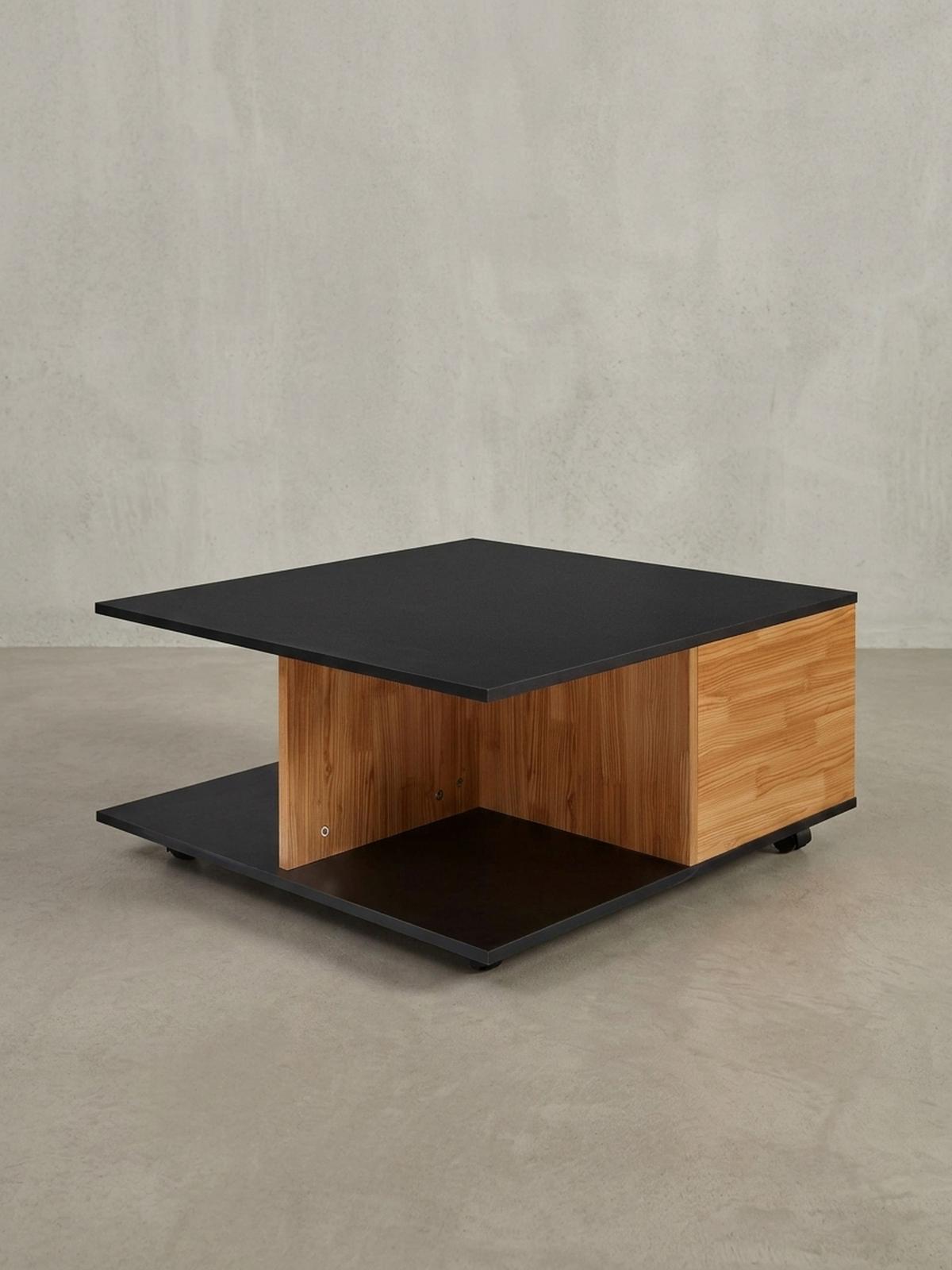 KADIMA DESIGN COUCHTISCH mit Rollen, Melaminharzbeschichtung und 2 ...