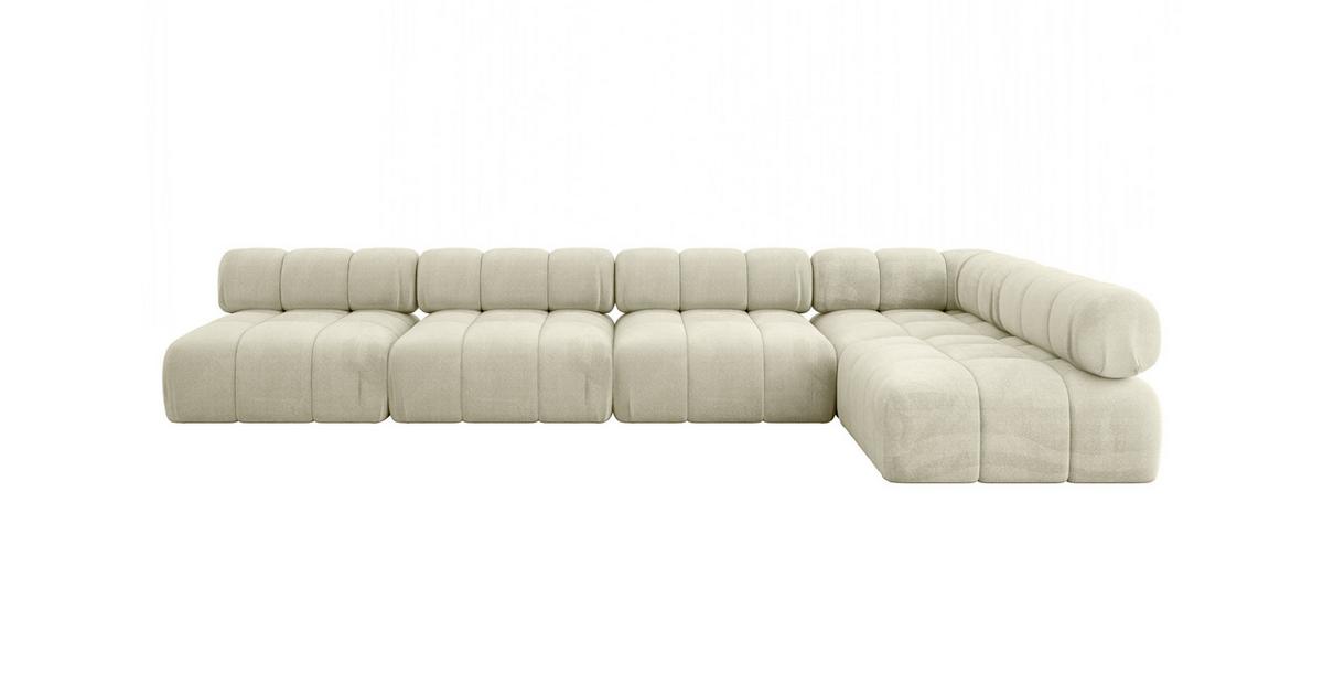 ALTDECOR ECKSOFA modulares Sofa Samaro-L3 - 380x190x70 cm Beige Velours ...