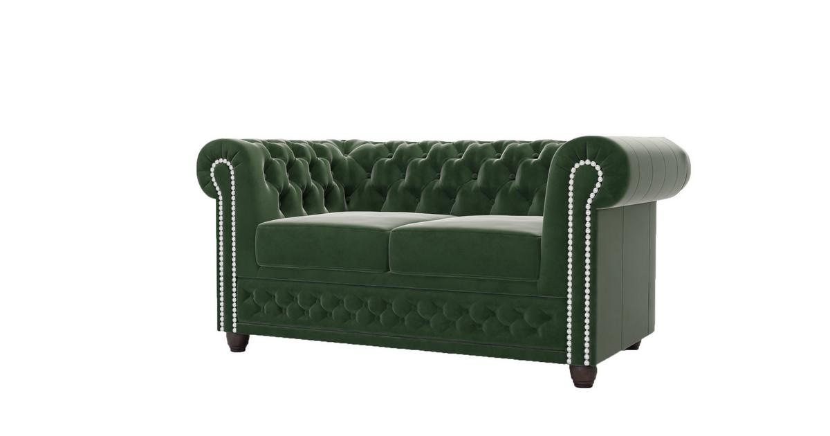 S-Style Möbel CHESTERFIELD-SOFA 2-sitzer mit Schlaffunktion Nyx Flasche ...