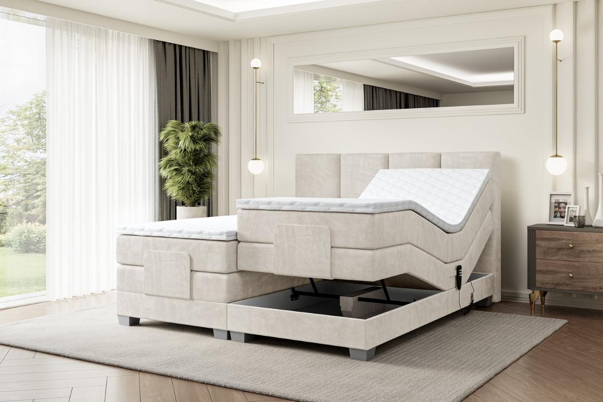ALTDECOR BOXSPRINGBETT elektrisch verstellbar mit 2 Matratzen H4 ...