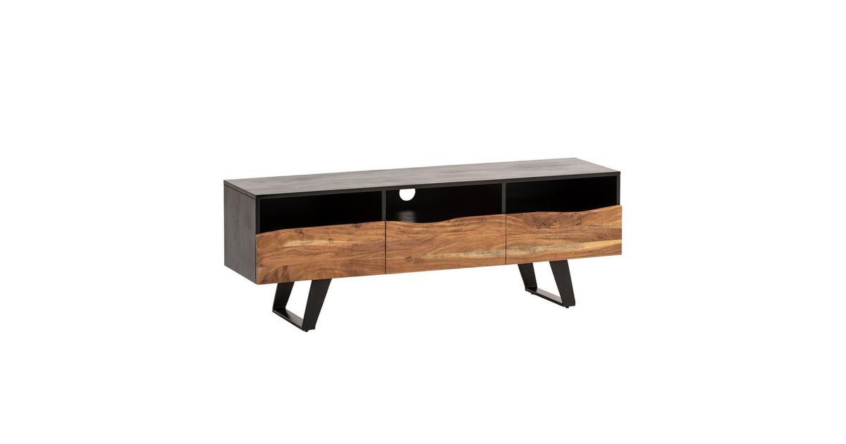 KADIMA DESIGN LOWBOARD Akazie Massivholz Modern Stil 140x50x40 cm ...