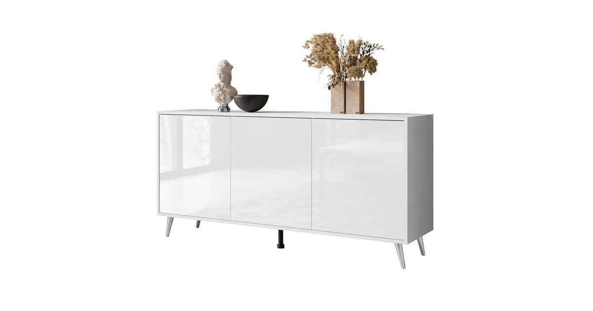 Lookway SIDEBOARDS SANAYI auf verchromten Beinen, Hochglanz Weiß ...