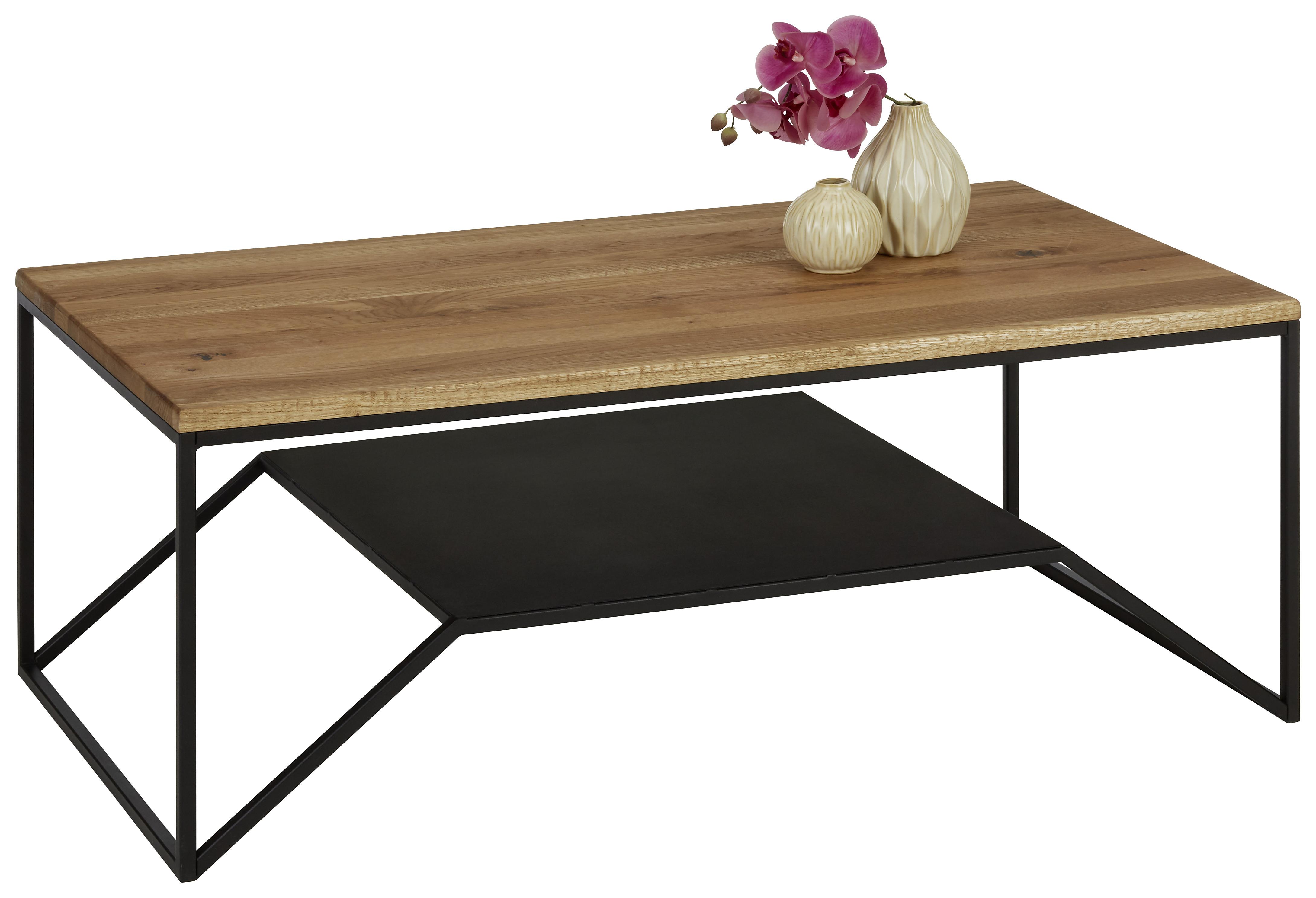 Couchtisch Eiche Schwarz Metall
