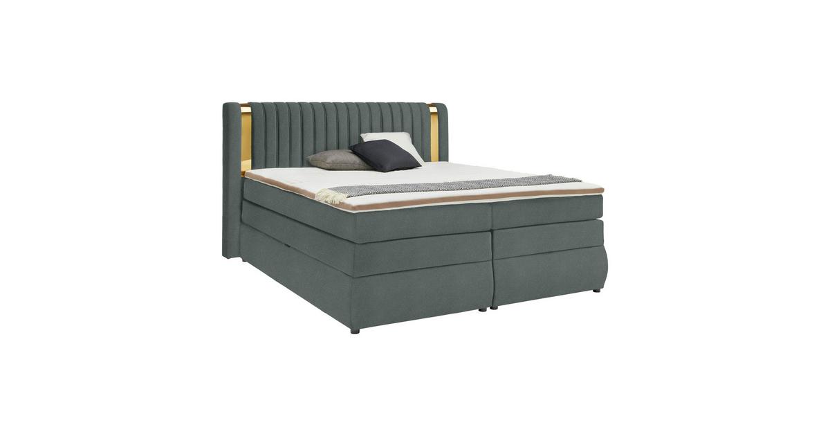 Boxspringbett Minola Gold Graphitfarben ca. 160x200cm online kaufen mömax