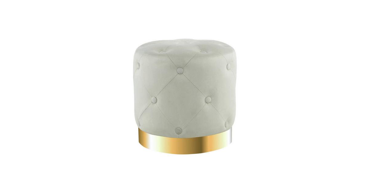 HOCKER Samt-Hocker rund in Creme online kaufen mömax