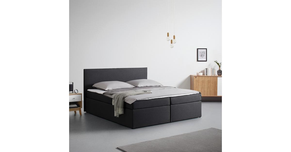 Pat tip boxspring LUCY 2 180X200 gri cu topper comandă online moemax