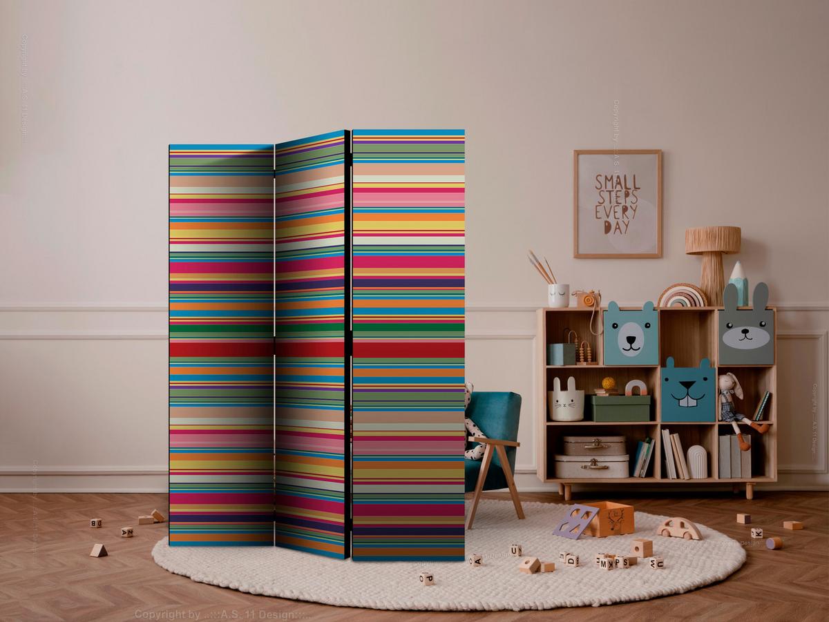 Paravan Subdued Stripes, 3-Delni, Dvostranski spletno naročilo mömax