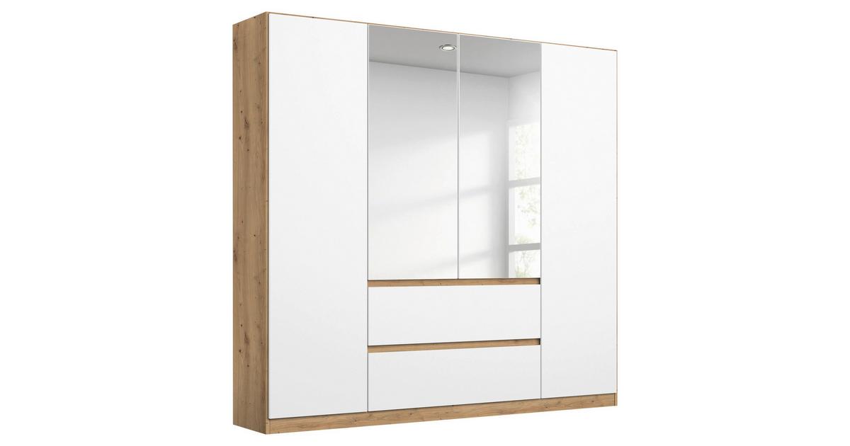 DULAP USI ROTATIVE NIDDA 181/197/54 cm stejar Artisan, argintiu, alb ...