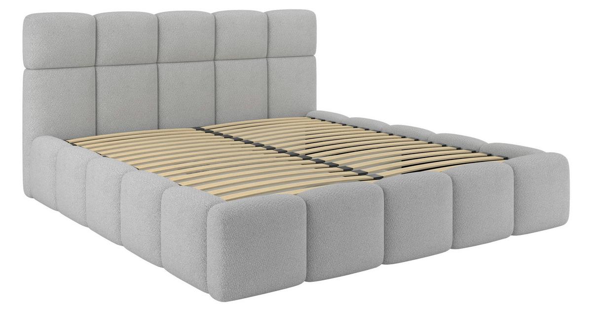 Tapecirani Krevet Cloudy 160/200 cm srebrne boje kupujte online mömax