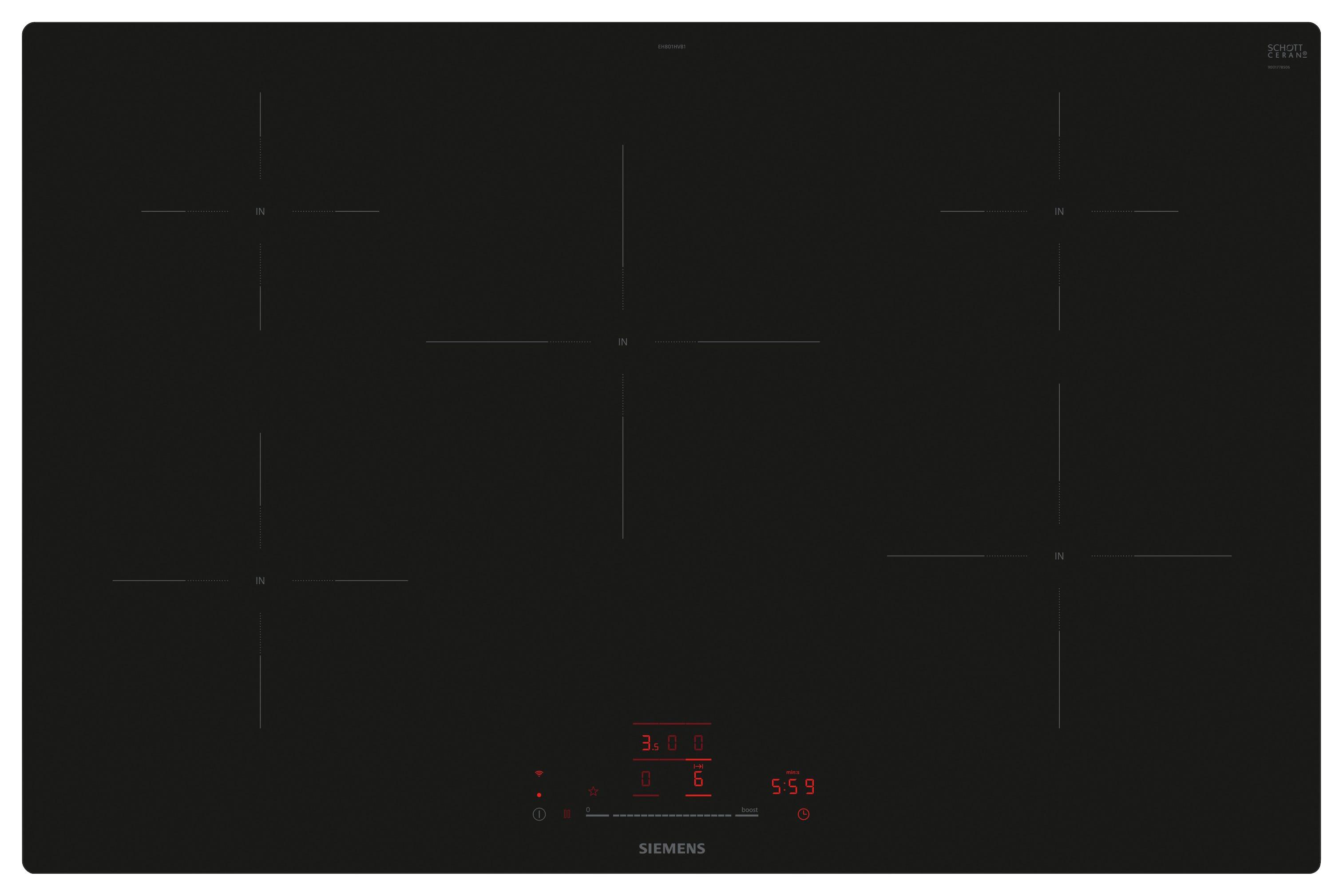 Induktionskochfeld EH801HVB1E Schwarz online kaufen mömax
