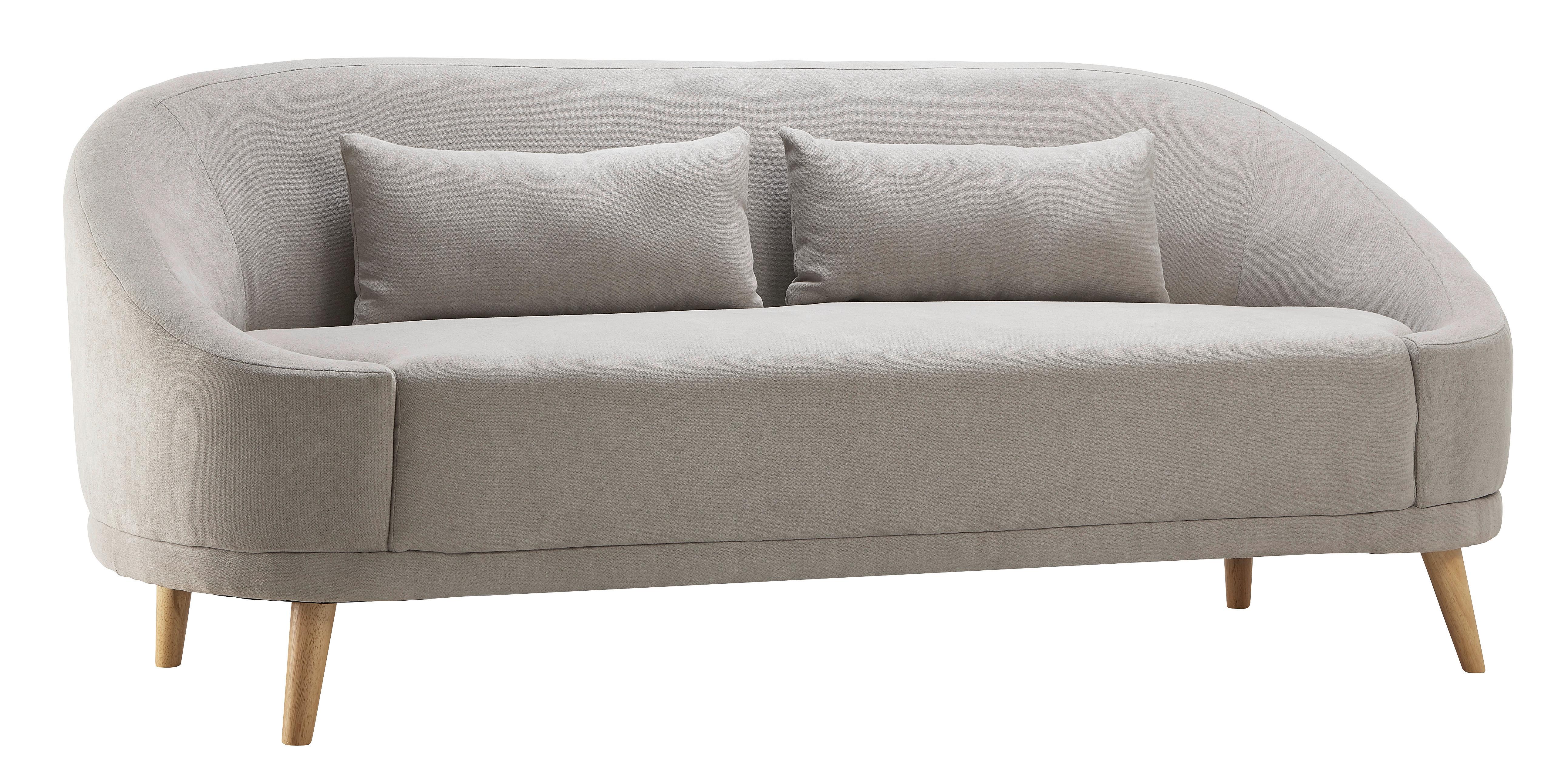 Sofa grau, "Jannike" - Grau, MODERN, Holz/Textil (207/84/80cm ...