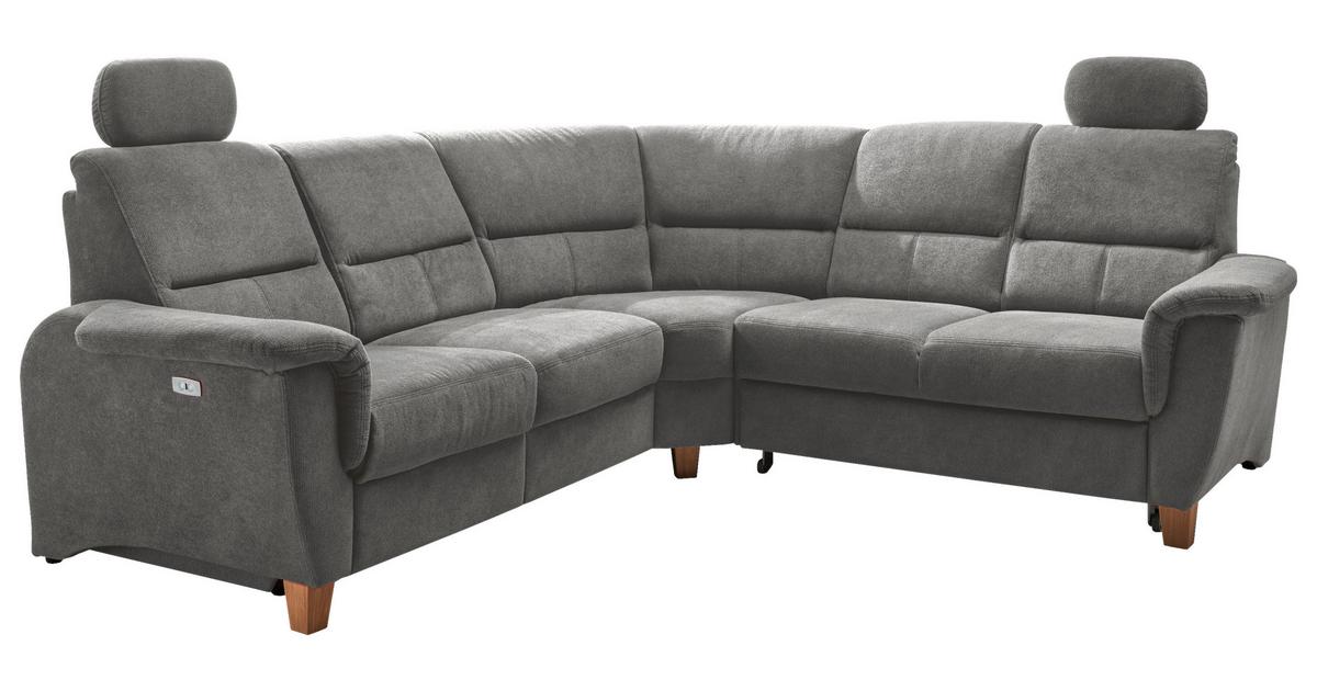 Ecksofa Parole Dunkelgrau Struktur + USB-Anschluss online kaufen mömax
